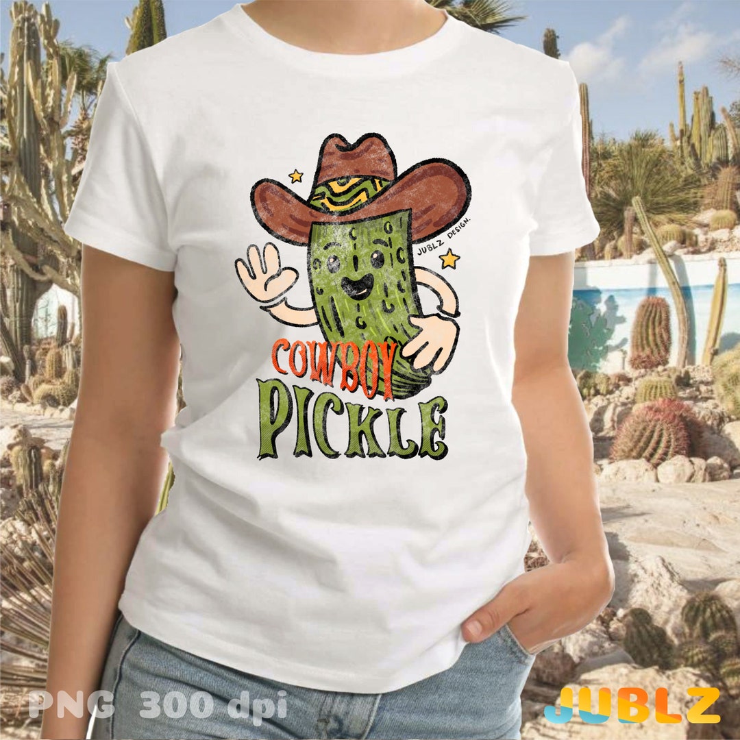 Pickle Cowboy Png, Pickle Png, Howdy Pickle Png, Western Png, Cucumber ...
