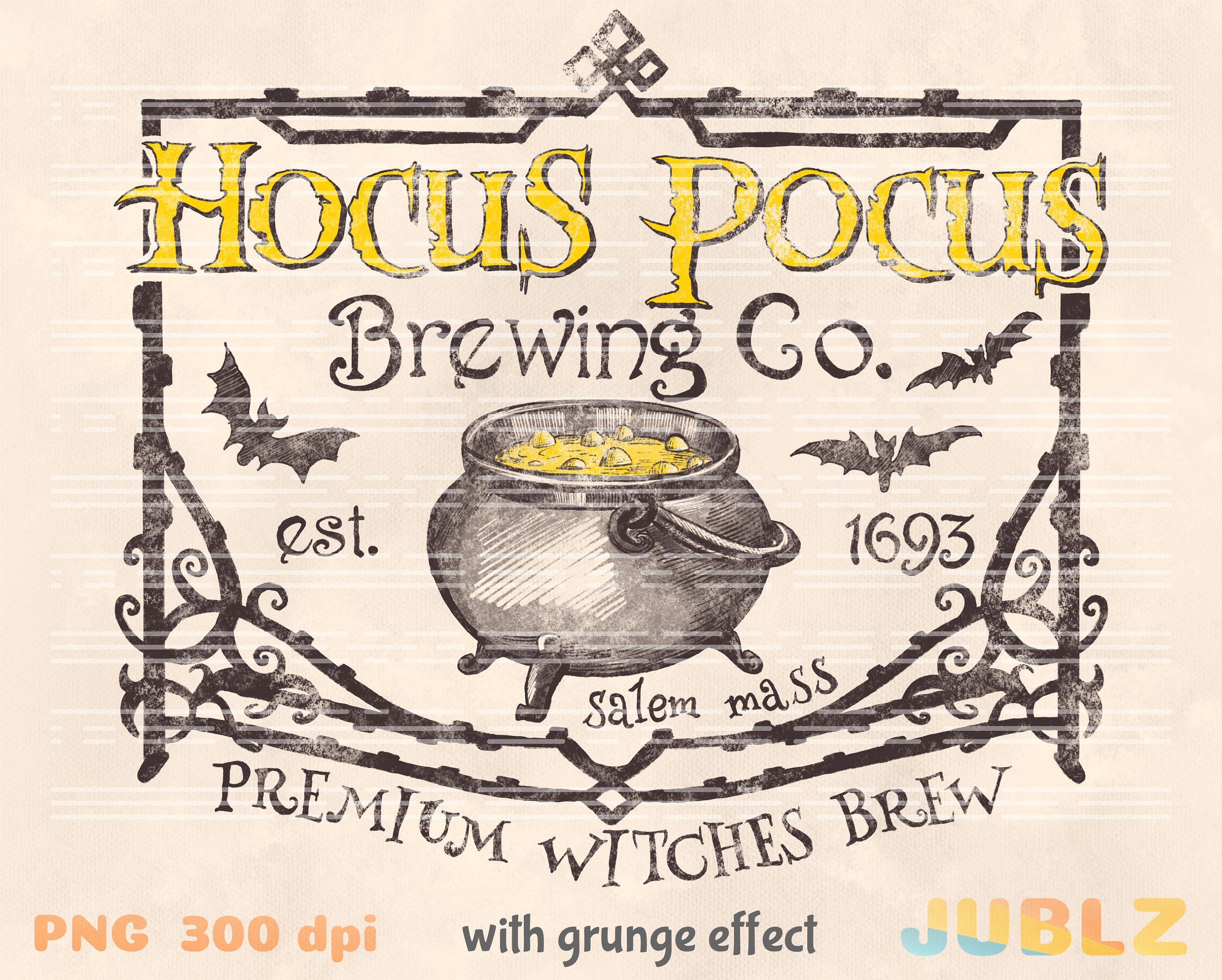 Hocus Pocus Brewing Co Png Hocus Pocus Retro Sanderson - Etsy