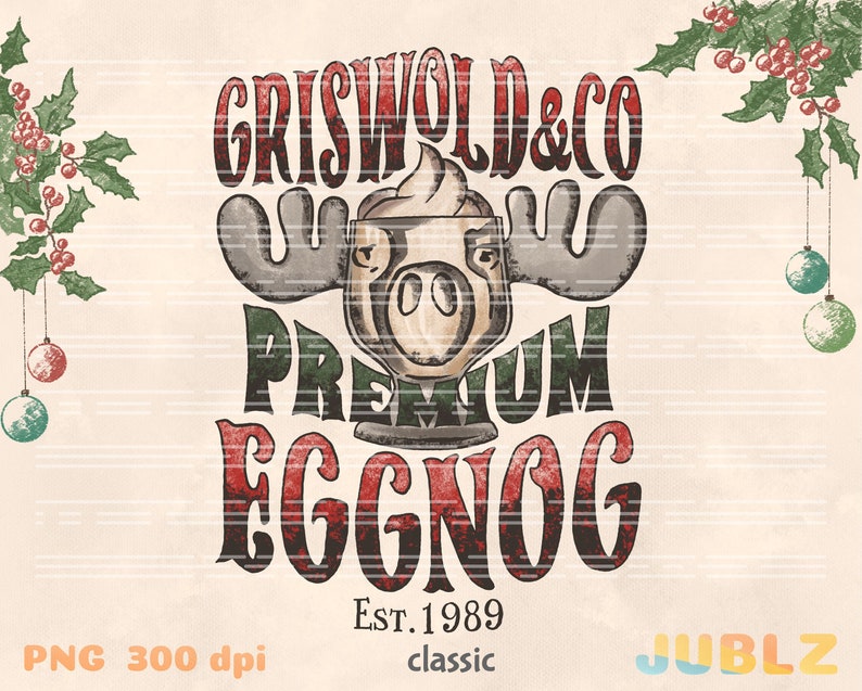Griswold Eggnog Co Png Clark Griswold PNG Christmas Movie - Etsy