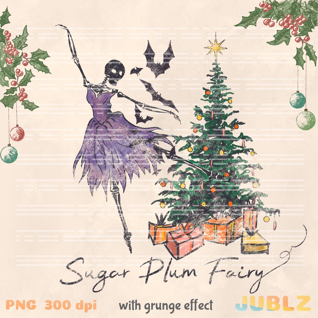 Sugar Plum Fairy Png, Christmas Png, Love Christmas PNG, Groovy ...