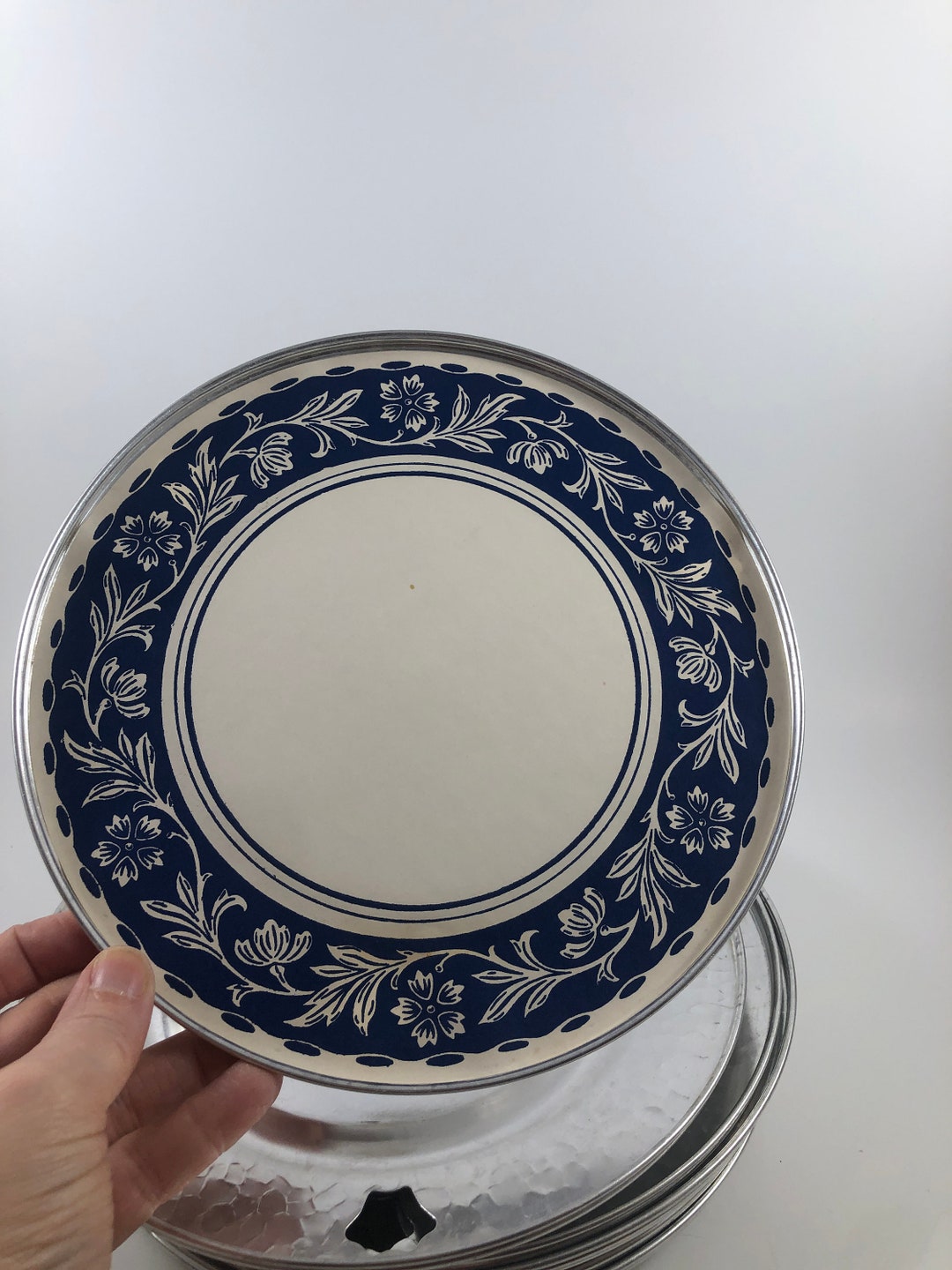 RARE Vintage Collins Silverim Plates and Plate Liners Bryn Mawr ...