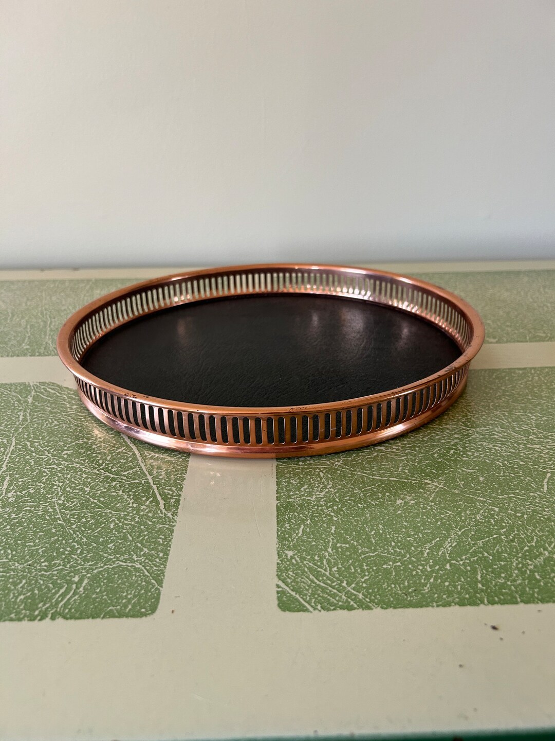 MCM Gallery Tray Coppercraft Guild Drink Tray Copper Edge - Etsy