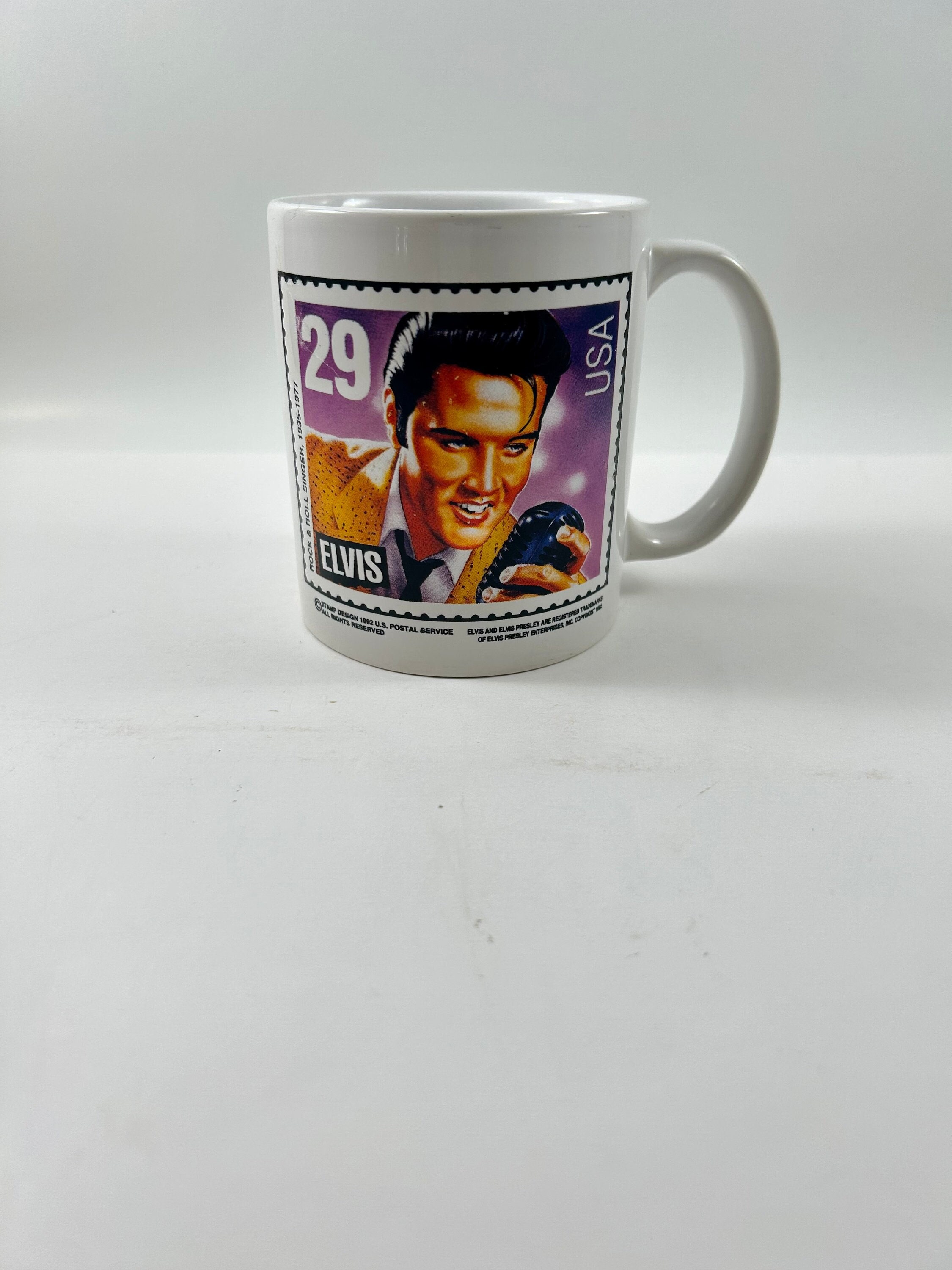 1992 Elvis Presley Stamp Mug - Etsy