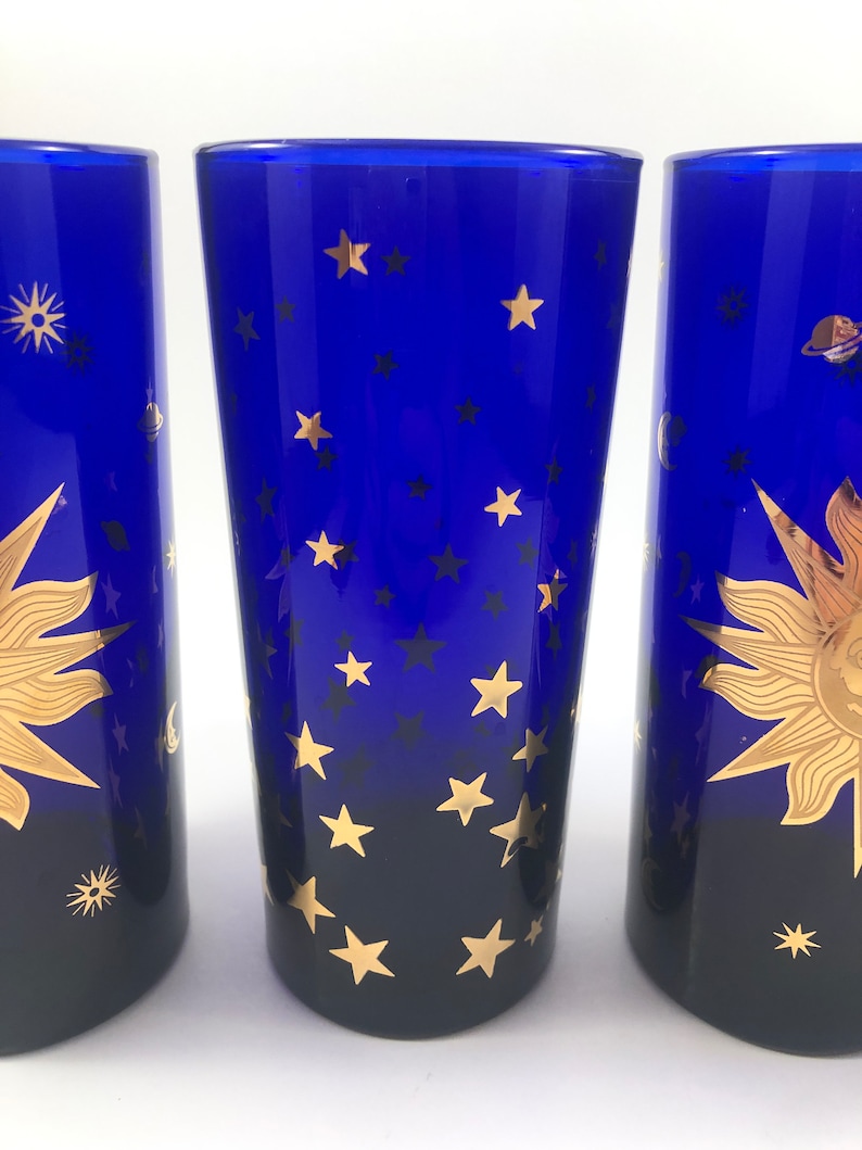 MCM Culver Cobalt Blue Celestial Glasses Sun and Stars - Etsy