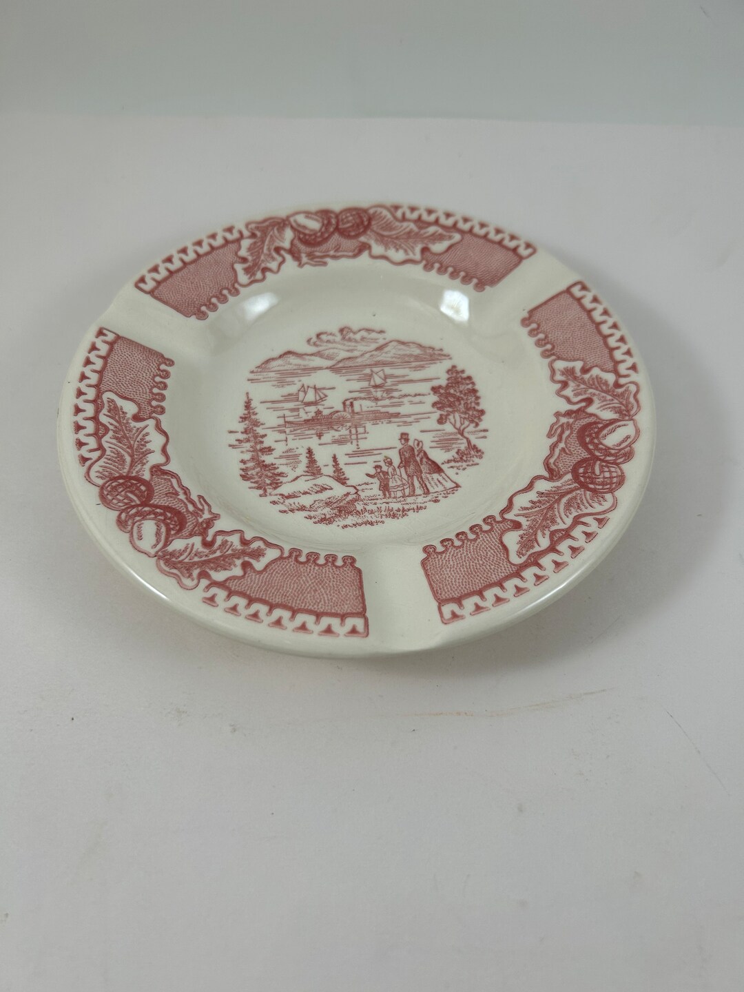 MCM Royal China Memory Lane Red Transferware Ashtray - Etsy