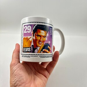 1992 Elvis Presley Stamp Mug - Etsy