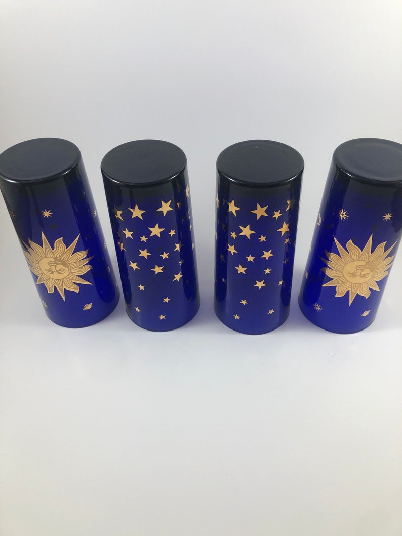 MCM Culver Cobalt Blue Celestial Glasses Sun and Stars - Etsy