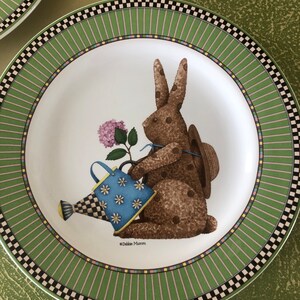 Sakura EASTER 1998 Debbie Mumm Bunny Plates Set of 5 - Etsy