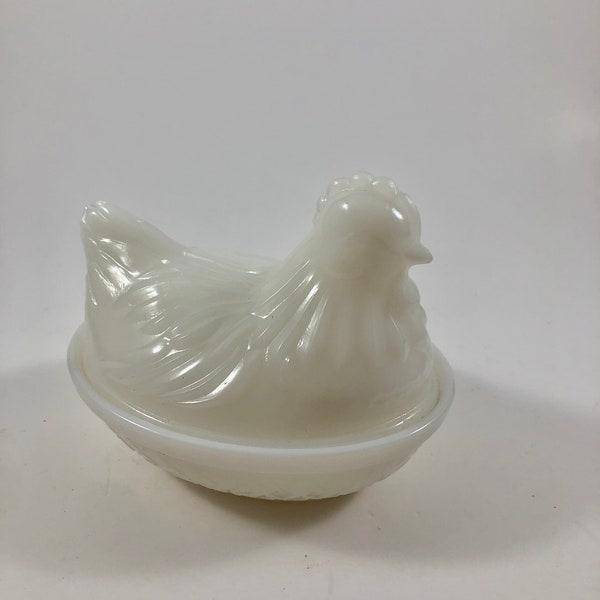 Milk Glass Chicken - Etsy