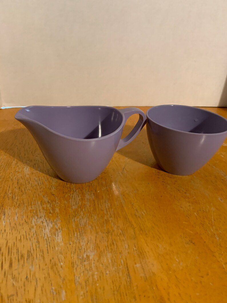 Purple Melmac Cream and Sugar Set - Etsy