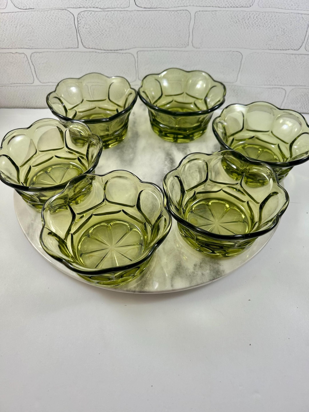 Fostoria Bowls Green Argus 1970s Set of 6 MINT Condition (#127) - Etsy