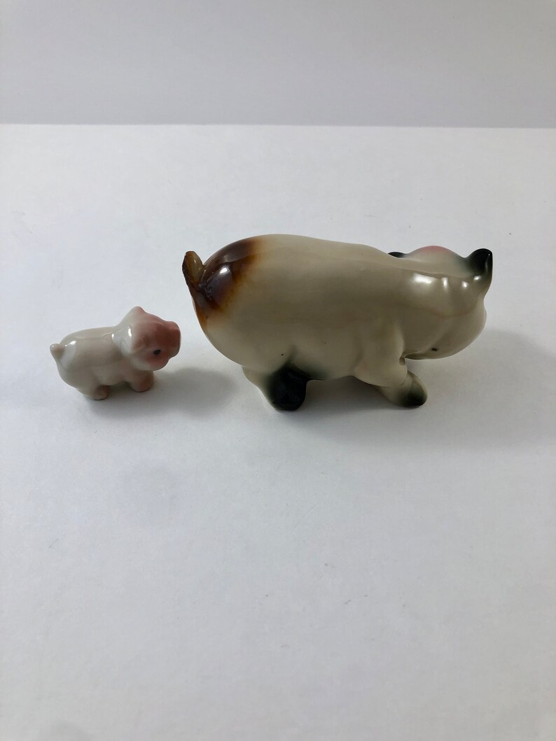 Ceramic Pigs Made in Japan Mom and Piglet - Etsy