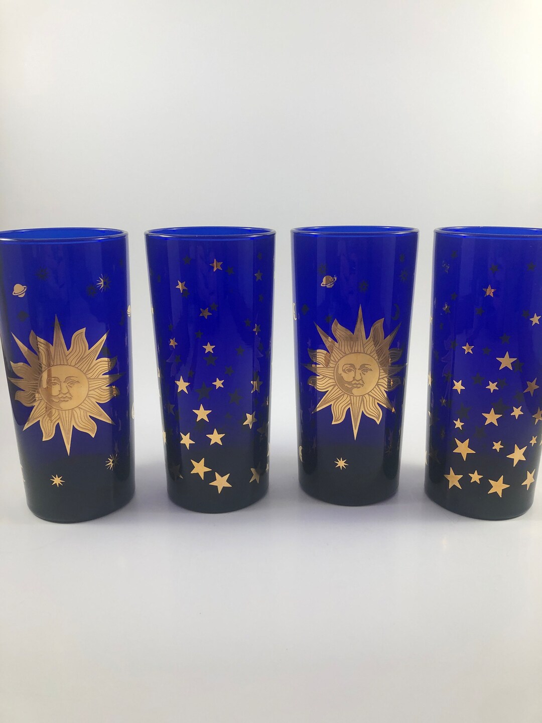 MCM Culver Cobalt Blue Celestial Glasses Sun and Stars - Etsy