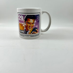1992 Elvis Presley Stamp Mug - Etsy
