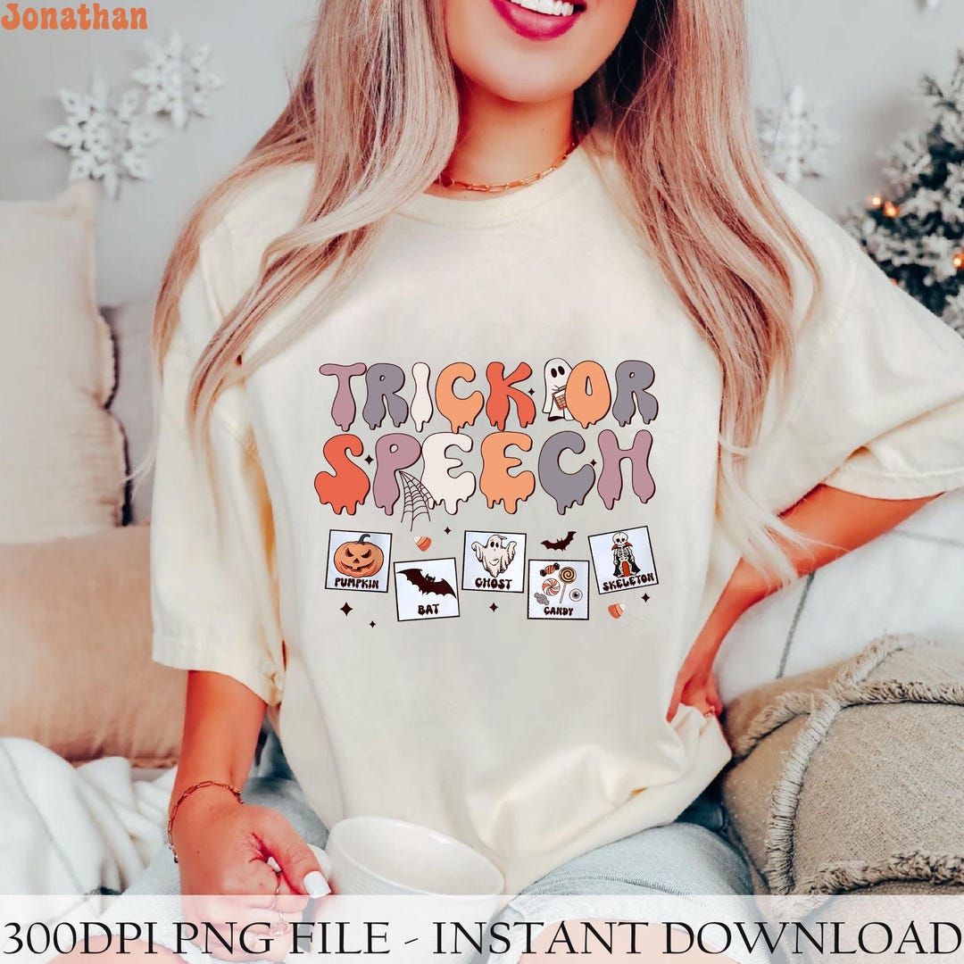 Trick or Speech Halloween SLP Png, Speech Pathologist Halloween ...