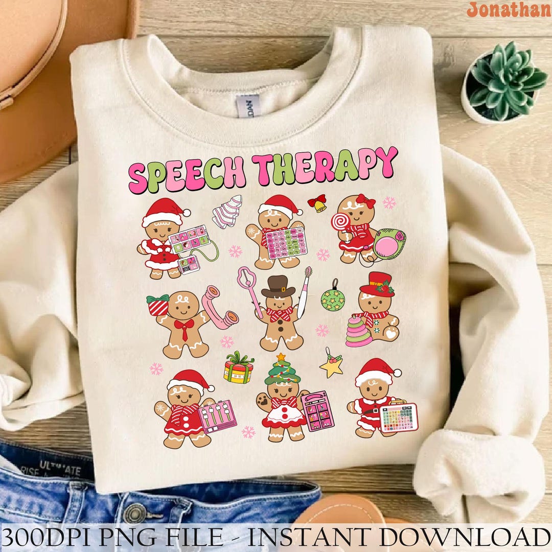 Speech Therapy Gingerbread Christmas Png, Speech Therapy Christmas Png ...