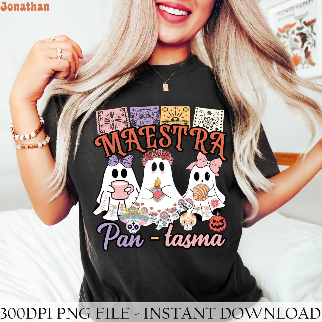 Mexican Ghost Maestra Pantasma Png, Ghost Halloween Png, Spanish ...