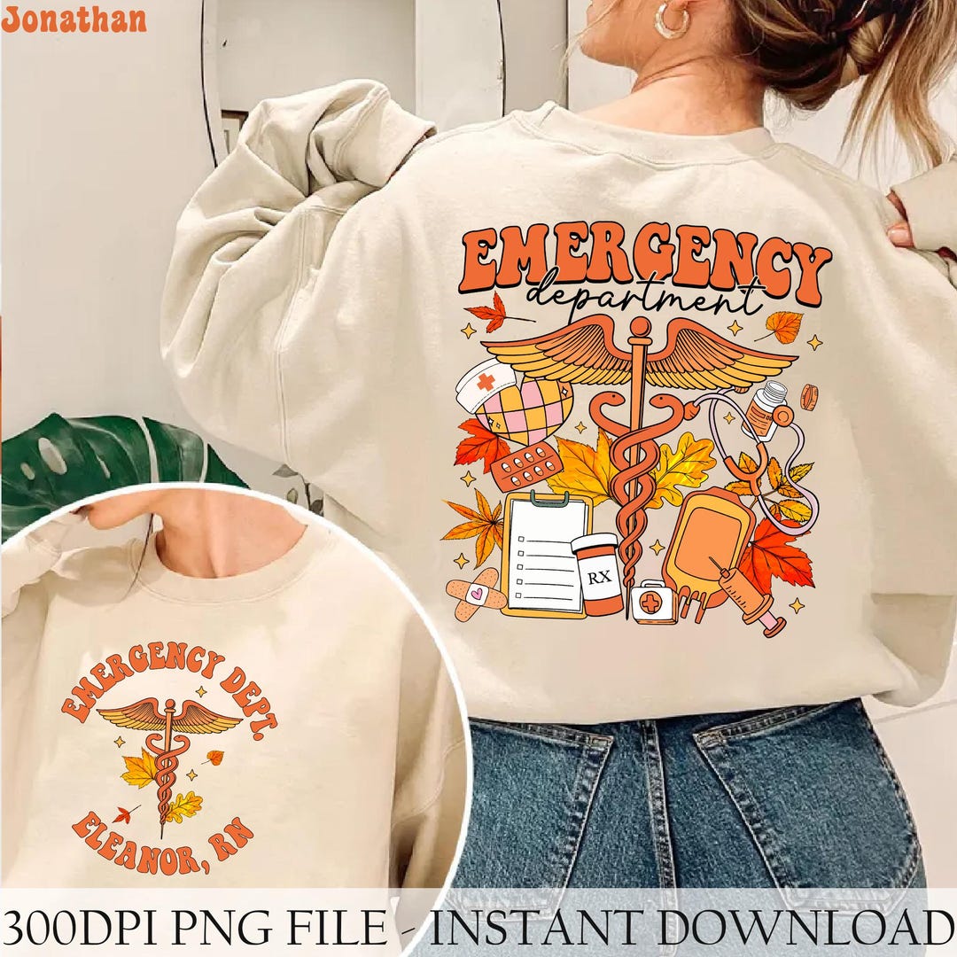 Emergency Department ER Nurser Fall Season Png, Nurse Fall Png, Nurse ...