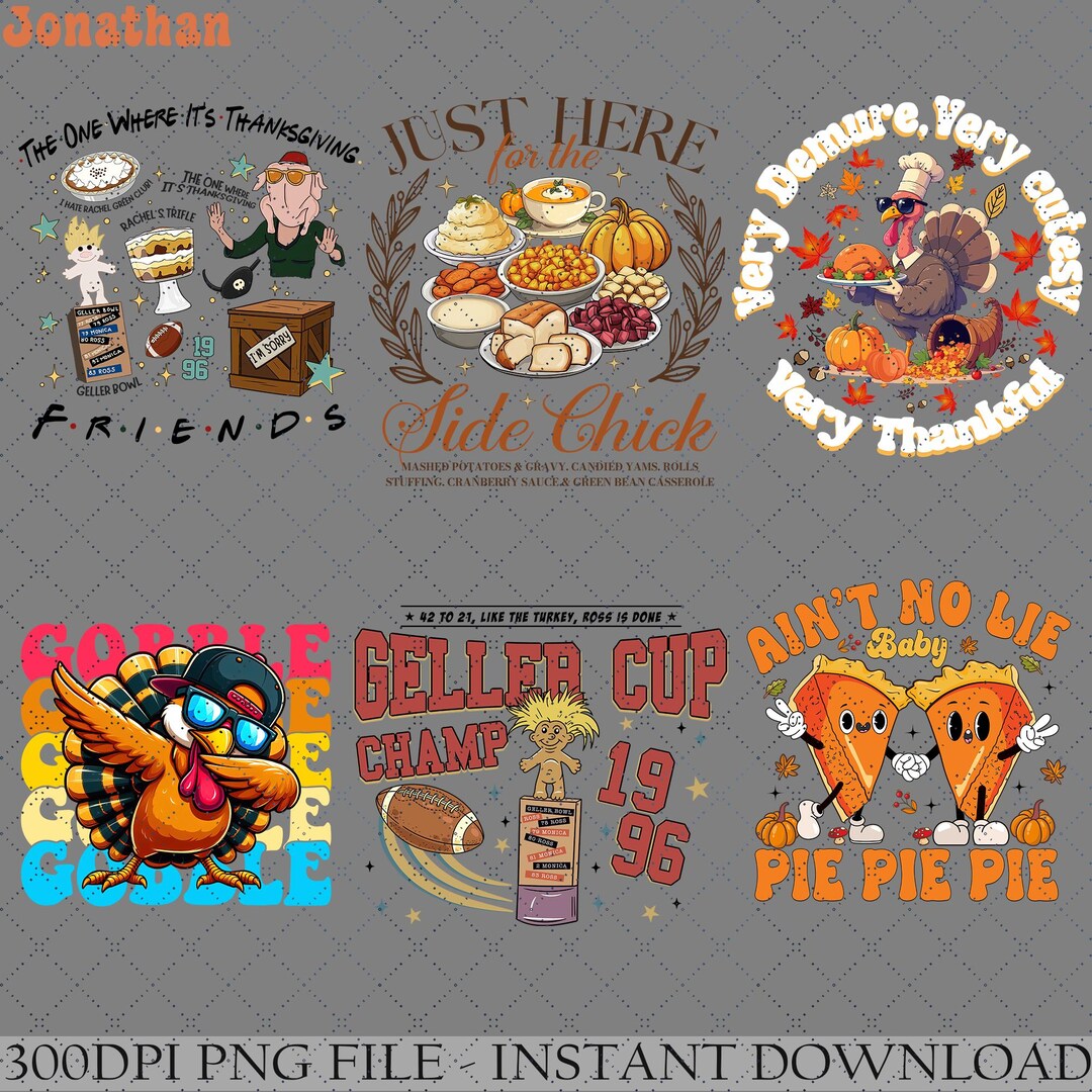 Thanksgiving Turkey Bundle Png, Funny Turkey Png, Turkey Day Png ...