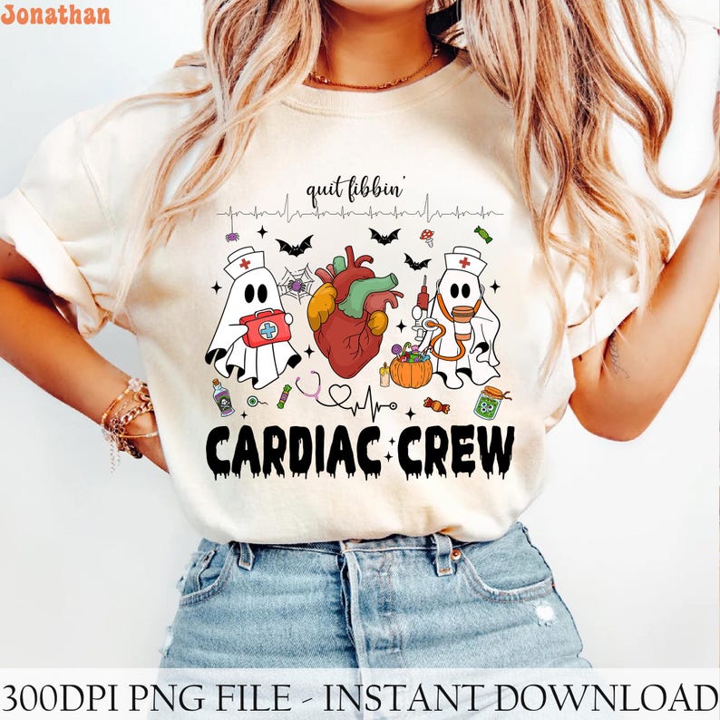 Cardiac Crew Halloween Png, Cardiac Nurse Png, Spooky Season Png, Boo ...