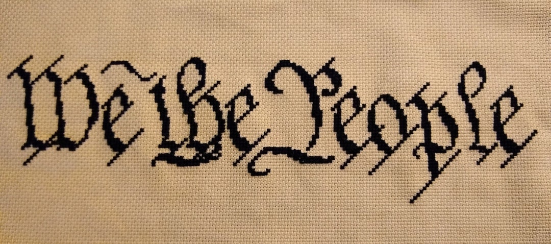 We the People 5''x 14'' Patriotic Cross Stitch Pattern--pdf Digital ...