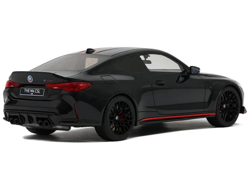 BMW M4 CSL Black With Red Stripes 1/18 Model Car - Etsy