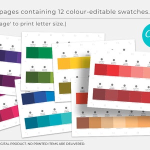 84 Printable Colour Reference Cards Canva Template Printable Colour ...