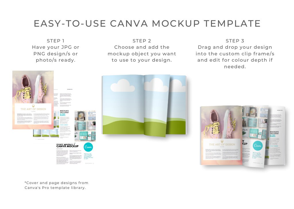 A4 Magazine Mockups Canva Template Canva Mockup Canva Book - Etsy