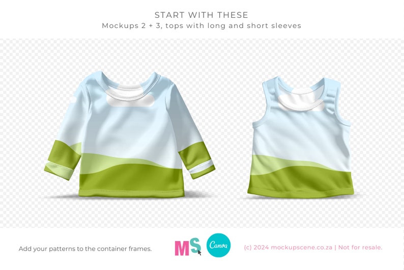 Infant Pants Tops Slippers Canva Mockup Tank Top Vest Baby Child ...