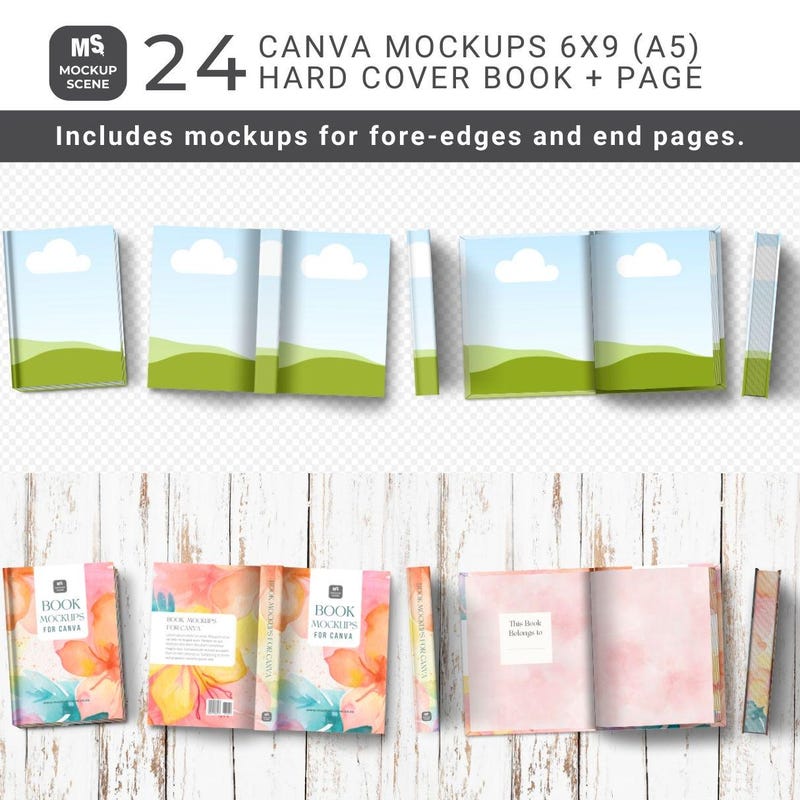 Book Cover Spread - Etsy