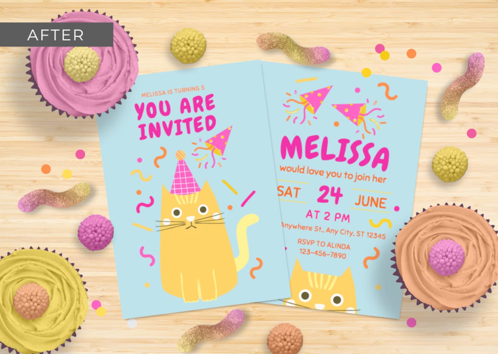 Party Invitation Mockup Canva Template Canva Mockup Invitation Canva ...