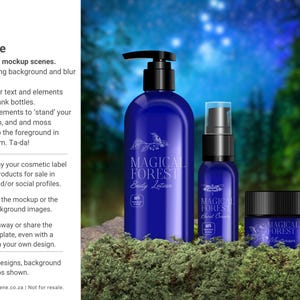 Cobalt Blue Cosmetic Container Mockups for Canva, Display Beauty ...