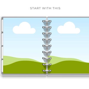 Classic Planner Smart Mockup Canva Template 7x9 Disc Bound Laminated ...
