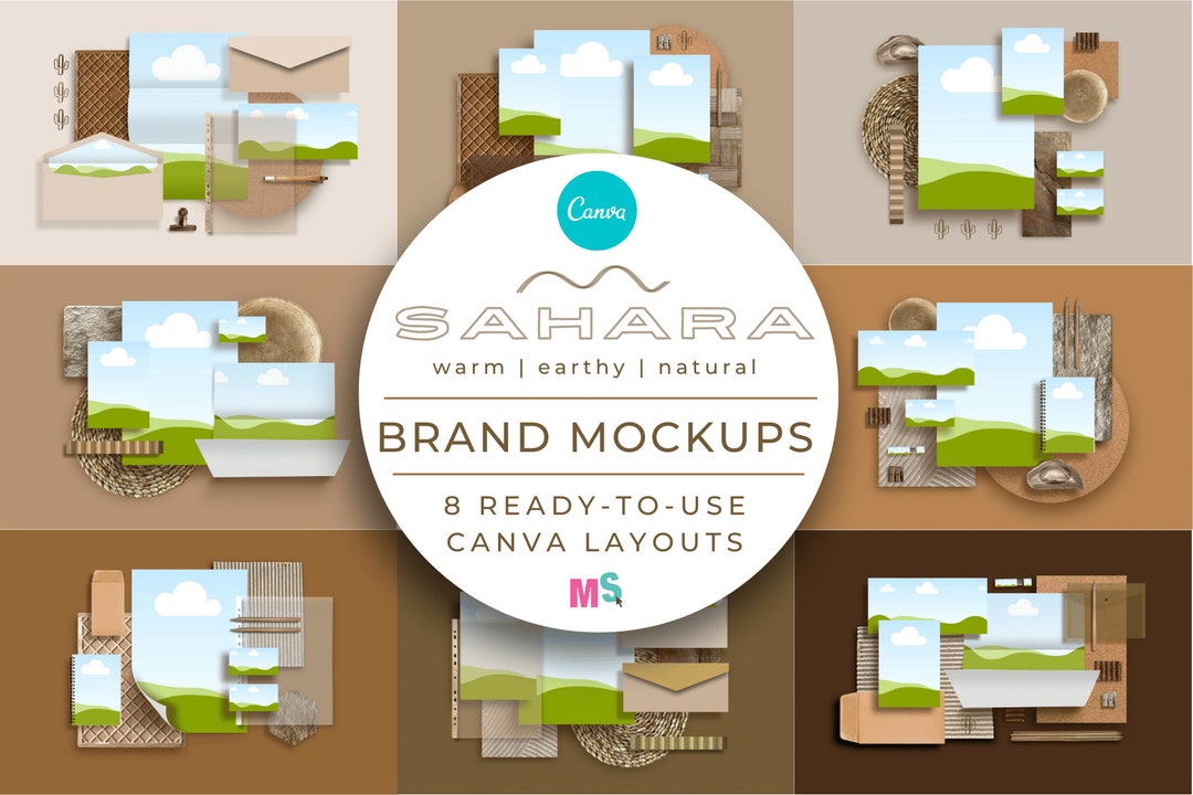 Brand Mockup Kit Canva Template for Company Business Stationery With ...