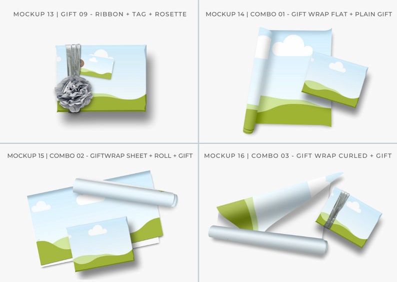 Gifting Mockups Canva Template Canva Mockup Giftwrap and - Etsy