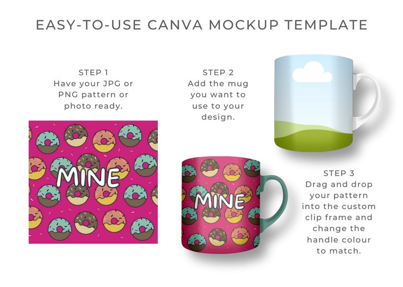 Ceramic Coffee Mug Mockup Canva Template Canva Coffee Cup - Etsy