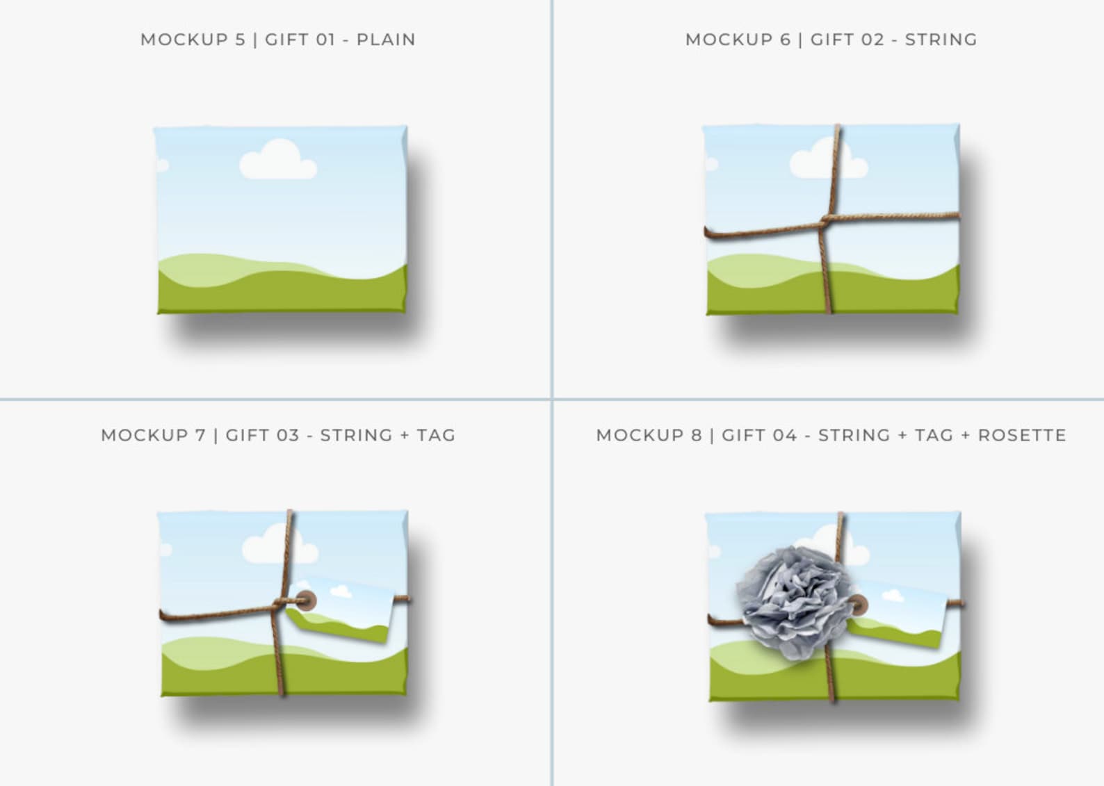 Gifting Mockups Canva Template Canva Mockup Giftwrap and - Etsy