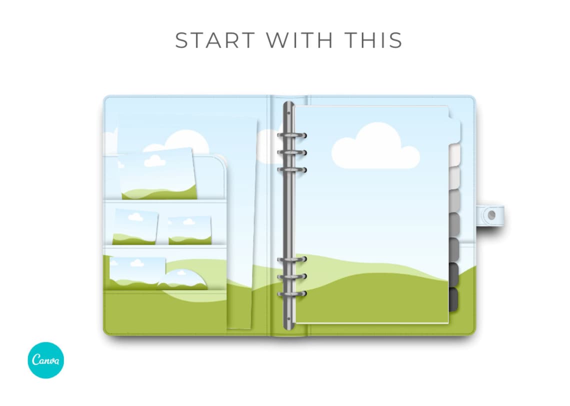 Ring Bound Planner Mockup Canva Template Canva Mockup Canva - Etsy