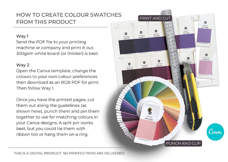 84 Printable Colour Reference Cards Canva Template Printable Colour ...