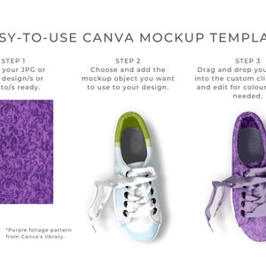 Ladies Sneakers Mockup Canva Template Shoe Mockup Footwear Apparel ...