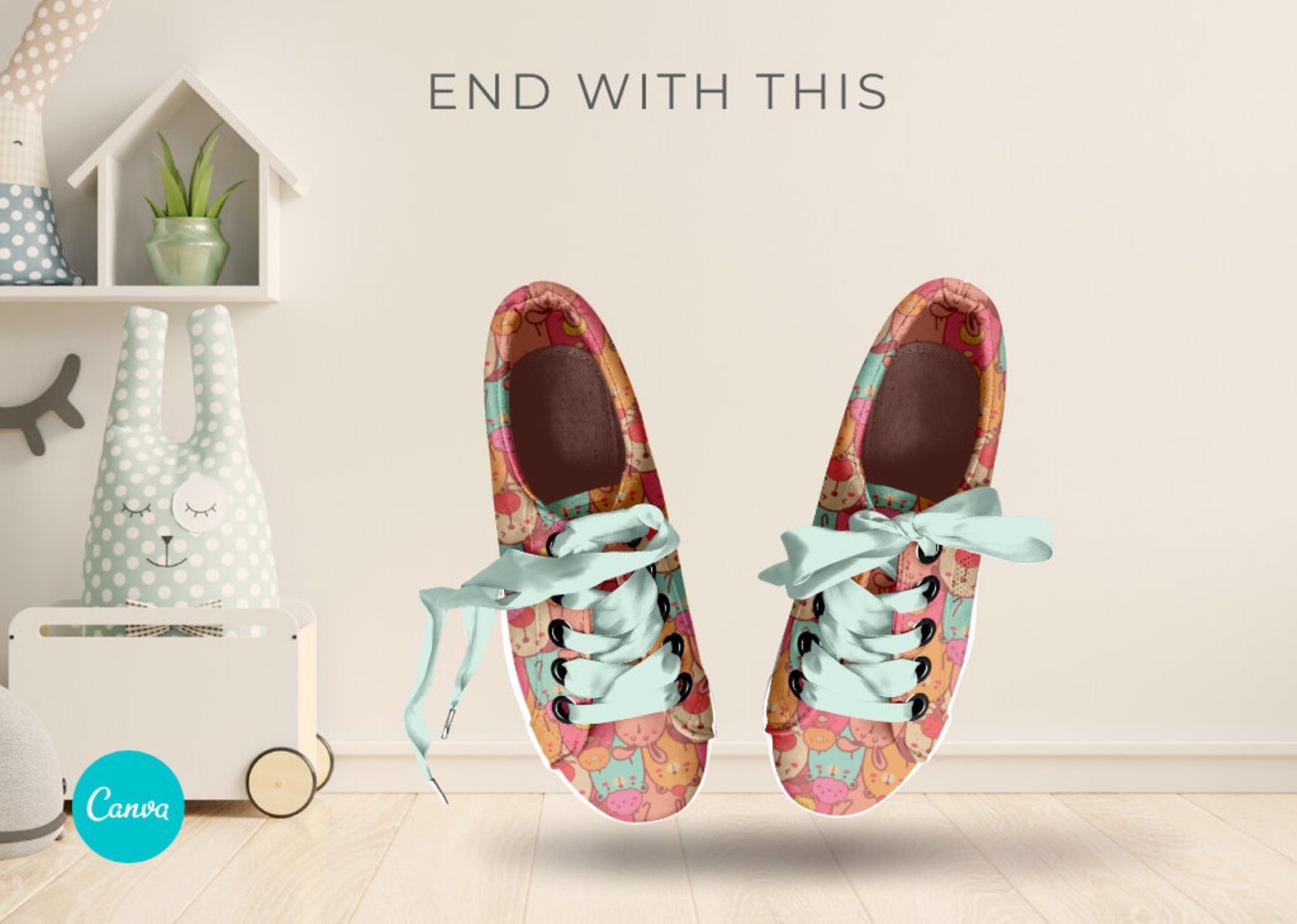 Ladies Sneakers Mockup Canva Template Canva Sneaker Mockup - Etsy