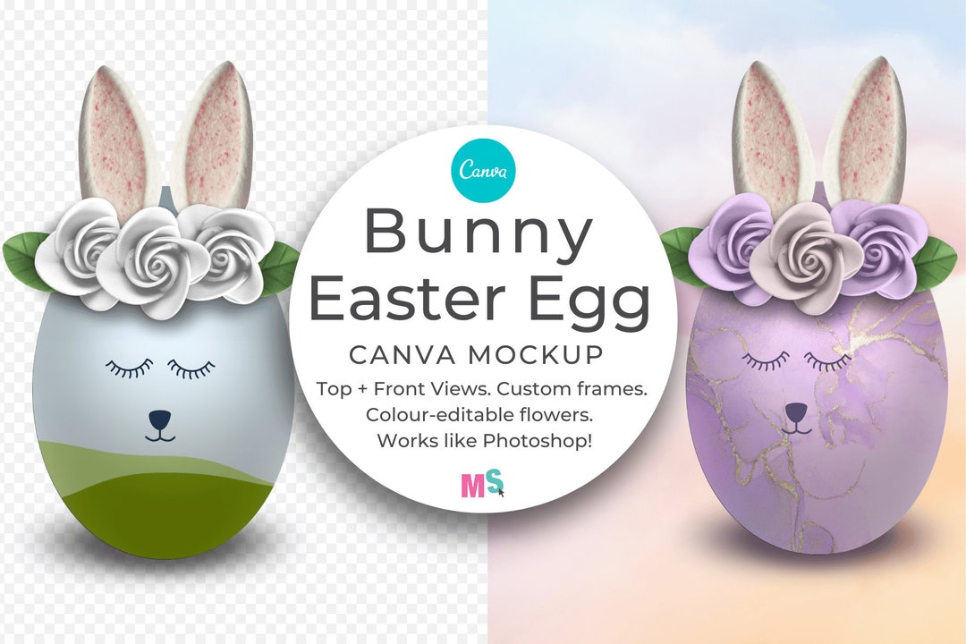 Easter Bunny Mockup Canva Easter Egg Mockup Canva Easter Mockup Canva ...