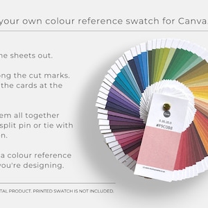 84 Printable Colour Reference Cards Canva Template Printable Colour ...