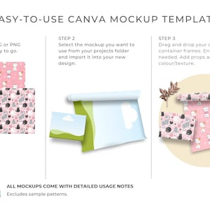 Gift Wrap Mockup for Canva Template Wrapping Paper Seamless Pattern ...