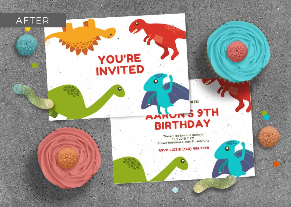 Party Invitation Mockup Canva Template Canva Mockup Invitation - Etsy