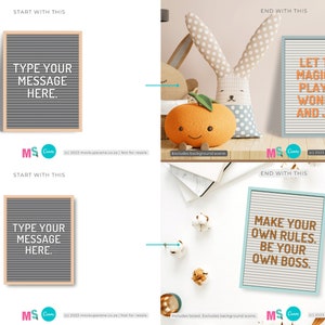 Letter Board Mockup Canva Template 11x14 Portrait Vertical Canva Sign ...