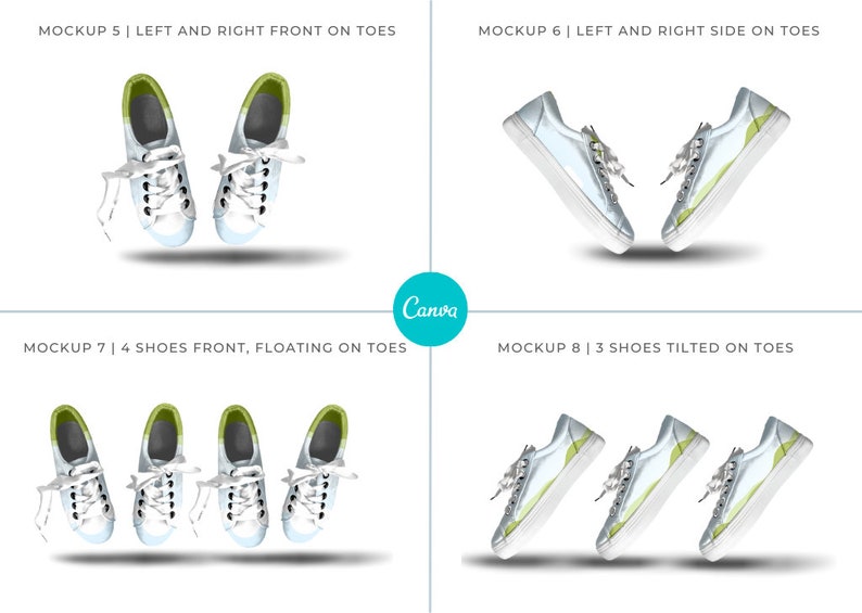 Ladies Sneakers Mockup Canva Template Canva Sneaker Mockup - Etsy