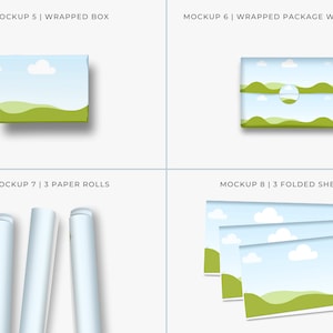 Gift Wrap Mockup for Canva Template Wrapping Paper Seamless Pattern ...