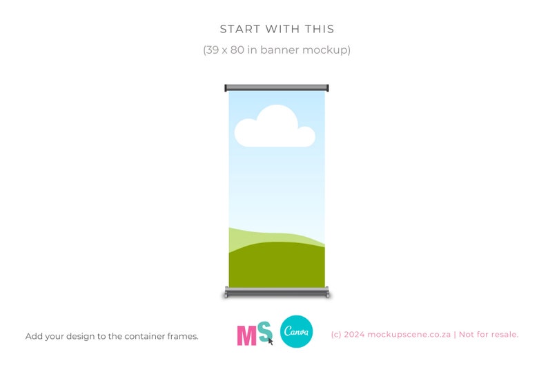 Pull up Banner Mockup for Canva Sampler Template Wide Format Signage ...