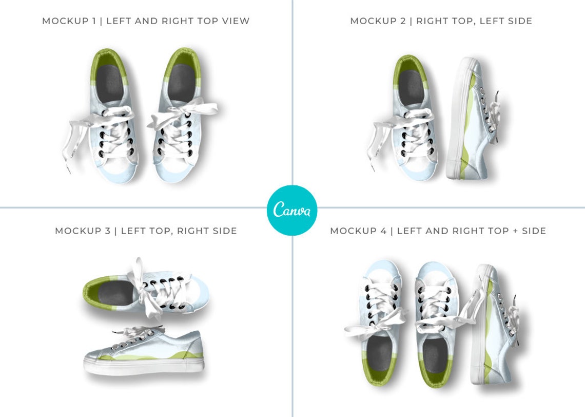 Ladies Sneakers Mockup Canva Template | Etsy